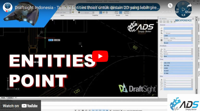 Draftsight Indonesia – Tutorial Entities Point untuk desain 2D yang lebih presisi dan akurat
